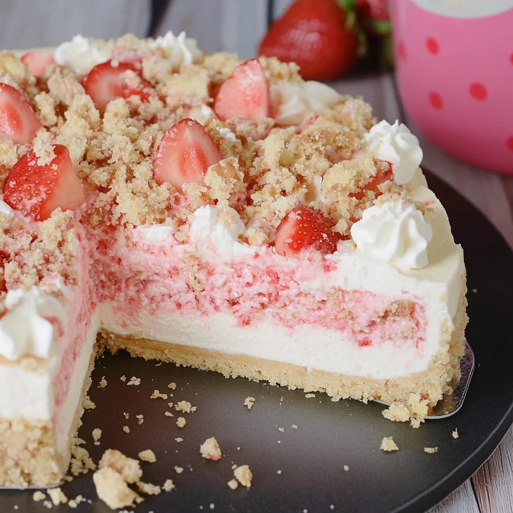 Strawberry Crunch Cheesecake - An Irresistible Summer Delight