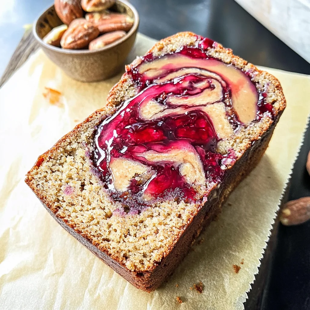 Peanut Butter & Jelly Banana Bread Recipe