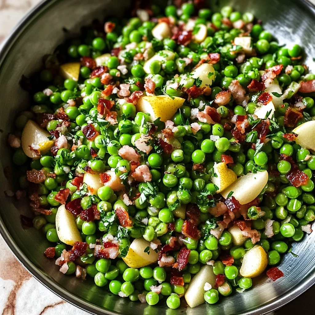 Thanksgiving Peas (with Pear and turkey strips)